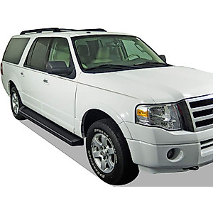 APS Black Running Boards Style Compatible with Ford Expedition 1997-2017 (Exclude EL Model) (Not Fit Funkmaster Flex Edition) (Nerf Bars Side Steps Side Bars)