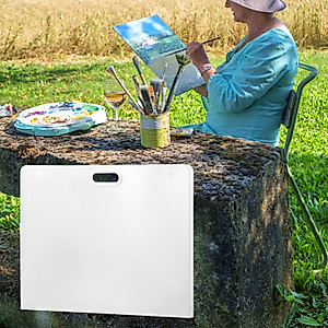 QWORK Plastic Art Portfolio with Handles, Thick Waterproof PP Material, Secure Snap Button Closure, Ideal for Artists, Designers, Photographers, 22.44 x 17.32 inch, 2 Pcs