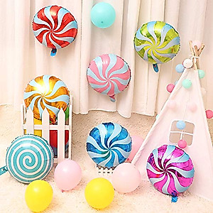 6 Pcs Foil Balloon Kids Cartoon Ice Cream Donut Candy Shaped Foil Mylar Balloons Birthday Party Decoration Cake Shop Inflatable Balloon for Birthday Baby Shower Party Decorations Supplies