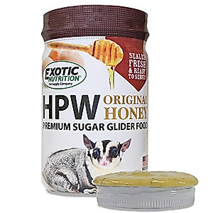 Exotic Nutrition Sugar Glider HPW Diet Jar - High Protein Healthy Natural No Mess Food for Sugar Gliders - High Protein Wombaroo Diet (Original)