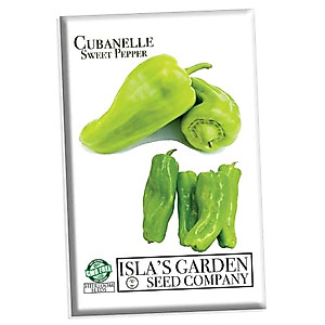 "Cubanelle" Sweet Pepper Seeds for Planting, 100+ Heirloom Seeds Per Packet, (Isla's Garden Seeds), Non GMO Seeds, Botanical Name: Capsicum annuum, Great Home Garden Gift