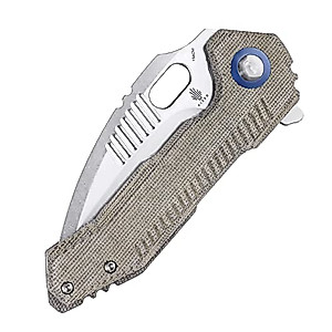 Kizer Mini Paragon 3.43 Inches Pocket Knife 154CM Steel EDC Knife, Green Micarta Handle Folding Knife V4600C1