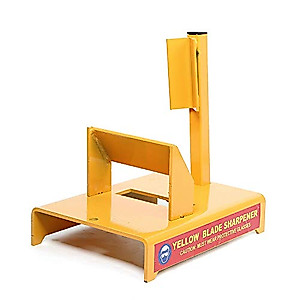 Lidhujnk Grinder Accessories Part Yellow Lawn Mower Blade Sharpener Mower Sharpener Blade, Mower Tractor Garden Yard Tool