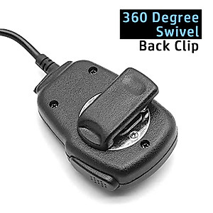 NEWASHAN Hand Microphone for Cobra microTalk Radio ACXT345 ACXT545 CX112 CX190 CX1035R FLT CXT645 CXY900 PX655 RX385 Walkie Talkie Shoulder Lapel Speaker Mic with Back Clip Audio Jack (Straight 1-pin)