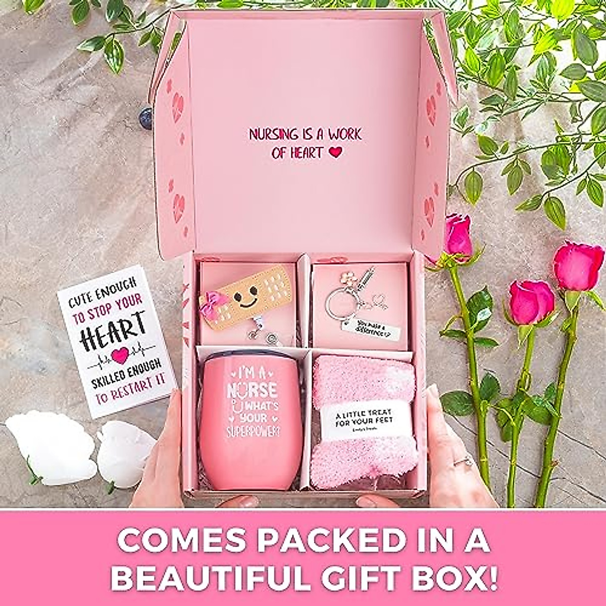 Beautiful Nurse Gift Box For Women - 5 Pcs Nurse Gift Set, Nursing Gifts, Nurse Gifts For Women, Nurse Gift Basket, Nurse Graduation Gift, New Nurses Gifts, Nurse Graduate Gifts, Rn Gifts For Nurses