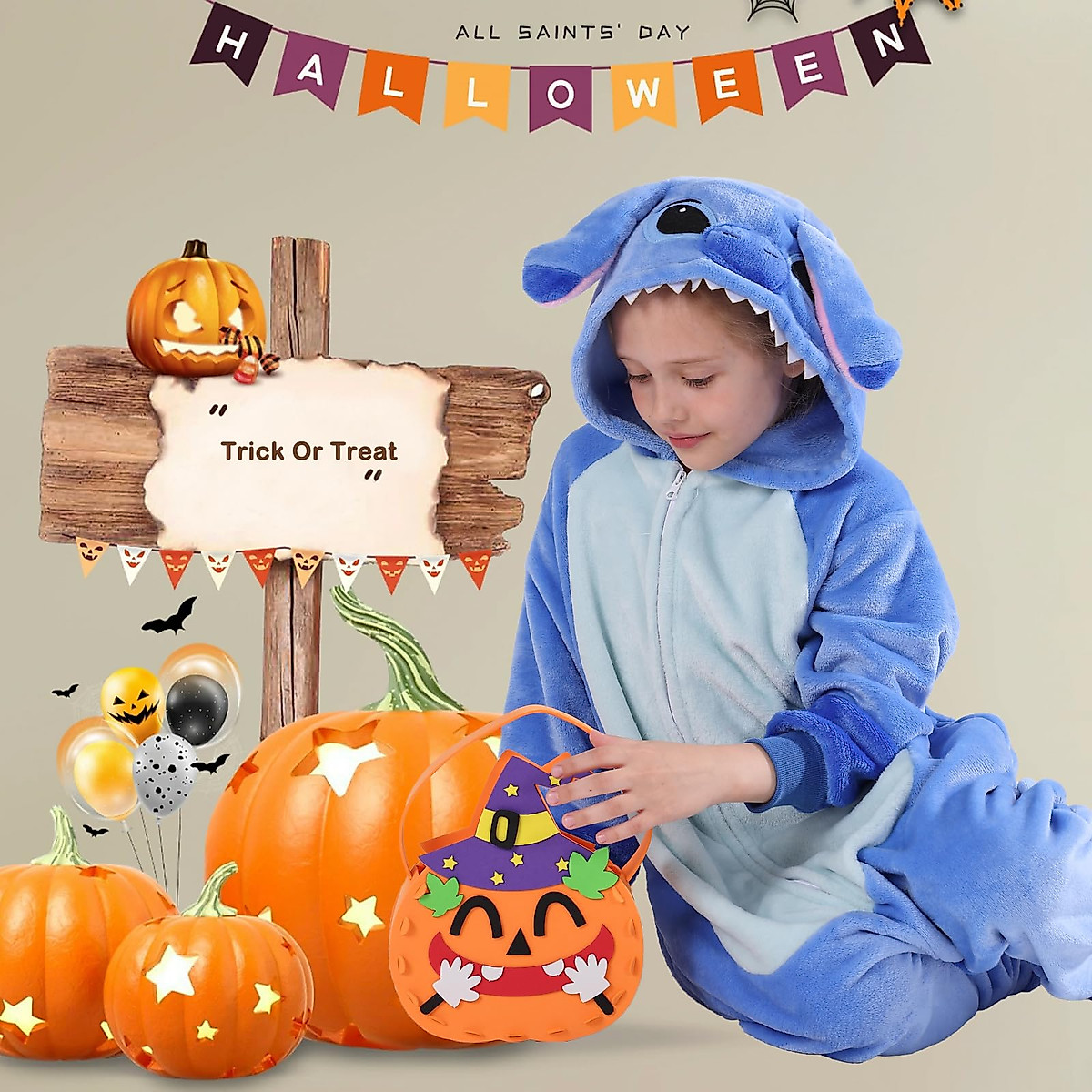 SWEETXIN Kids Unise Onesie Pajamas Plush One Piece Halloween Costume Cosplay Sleepwear for Girls Boys (8 Years,Blue Stitch)