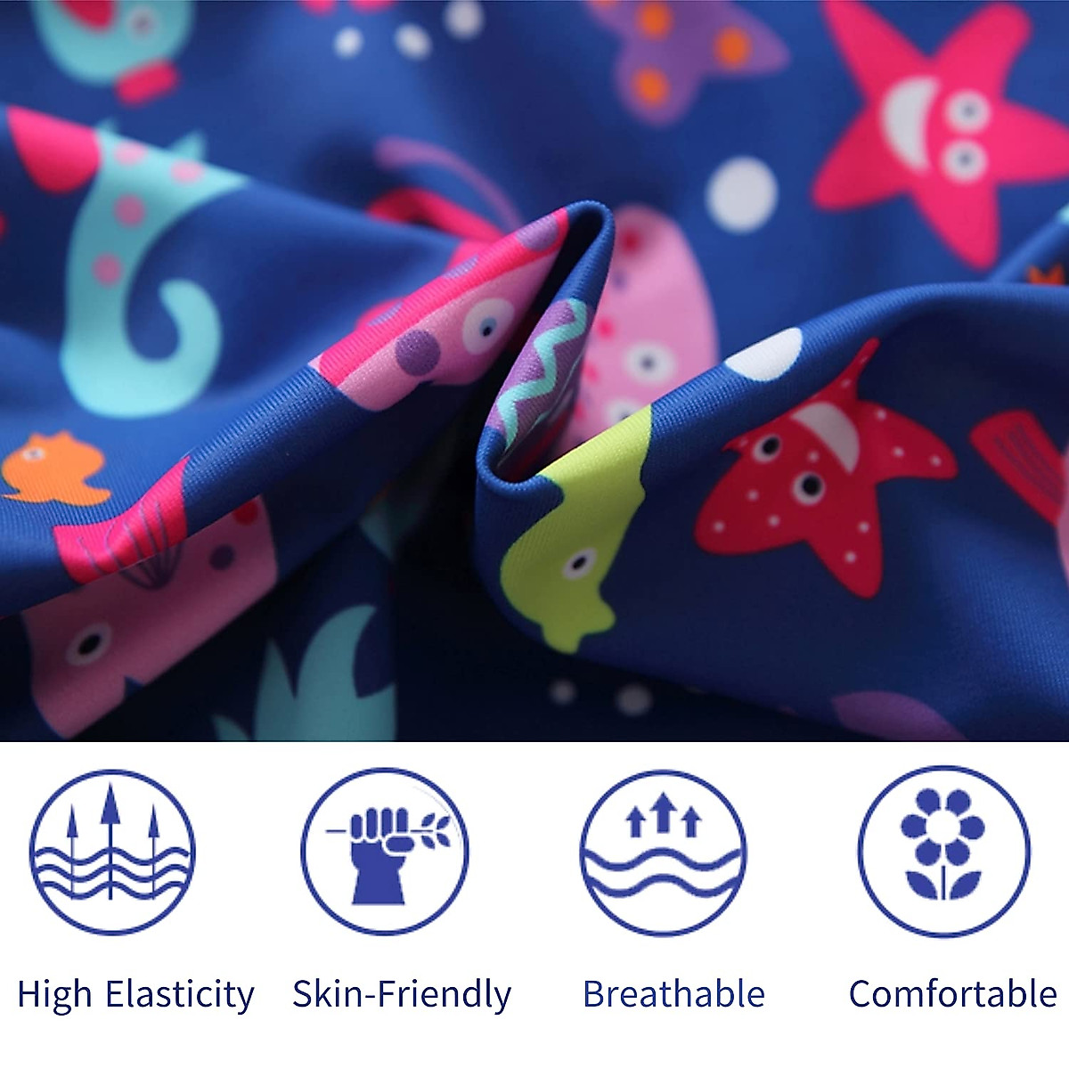 Baby Boys One Piece Swimwear Toddler Zipper Bathing Suit Kids Swimsuit Shark Rash Guards Surfing Suit with Hat UPF 50+ (12-18Months)