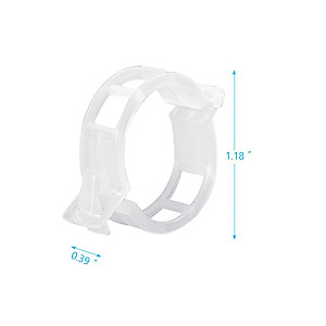 KAMILLEE Plant Support Clips, 100pcs Plastic Garden Plant Support Clips Tomato Clips,Trellis Clips for Flower Tomato Vine Vegetables (White)