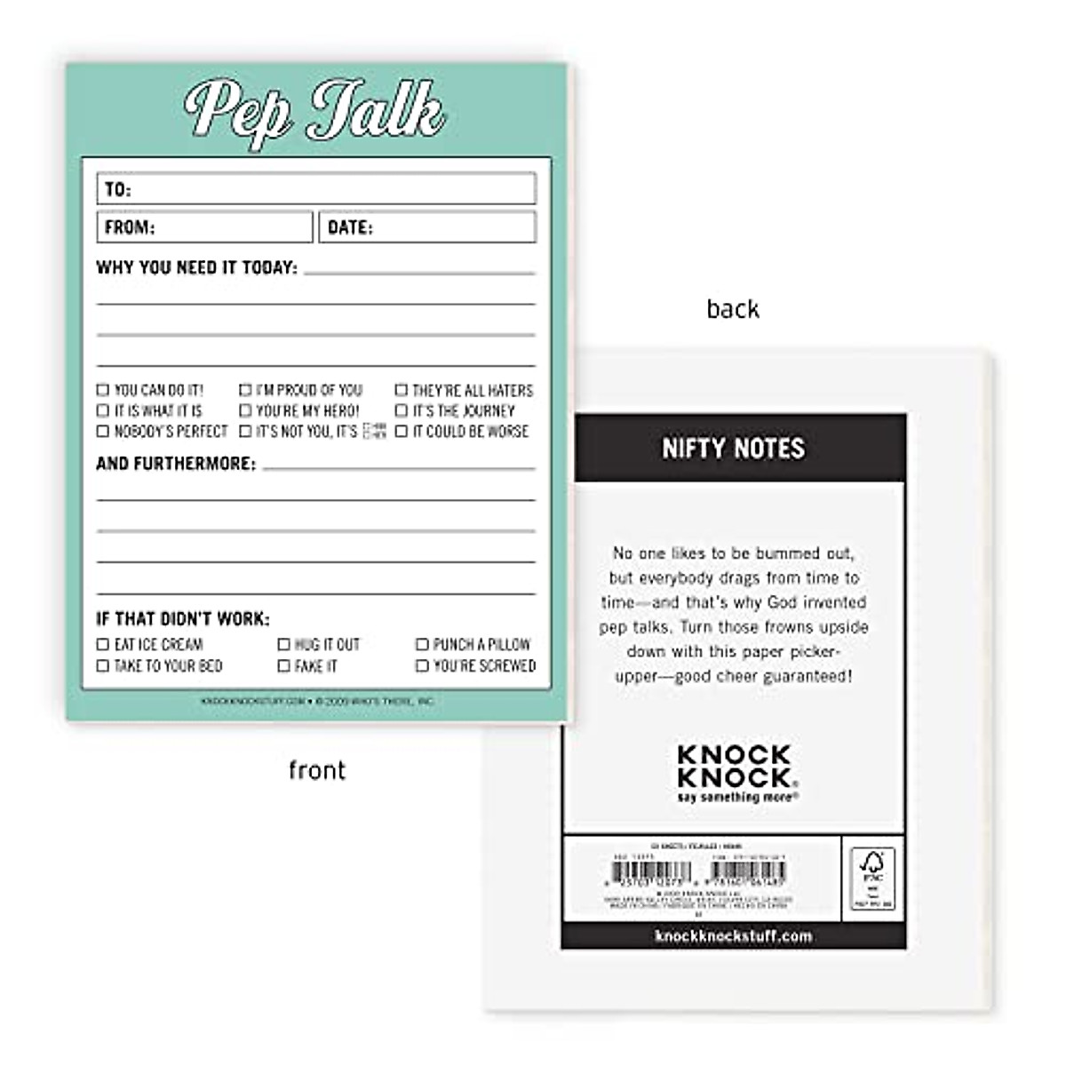 Knock Knock Pep Talk Nifty Note Pad (12073)