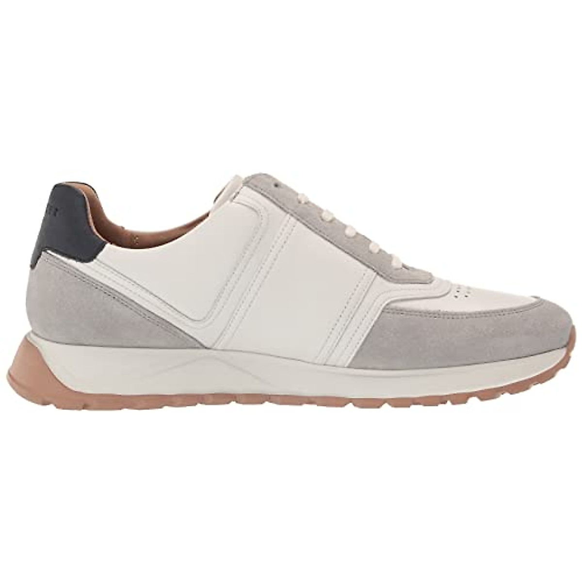 Ted Baker Men's FRAYNEY Leather and Suede Sneaker, Navy, 10