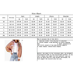 CHARTOU Women's Oversized Waffle Knit Shacket Cropped Color Block Jean Patchwork Blouse Shirt (Large, Cream)