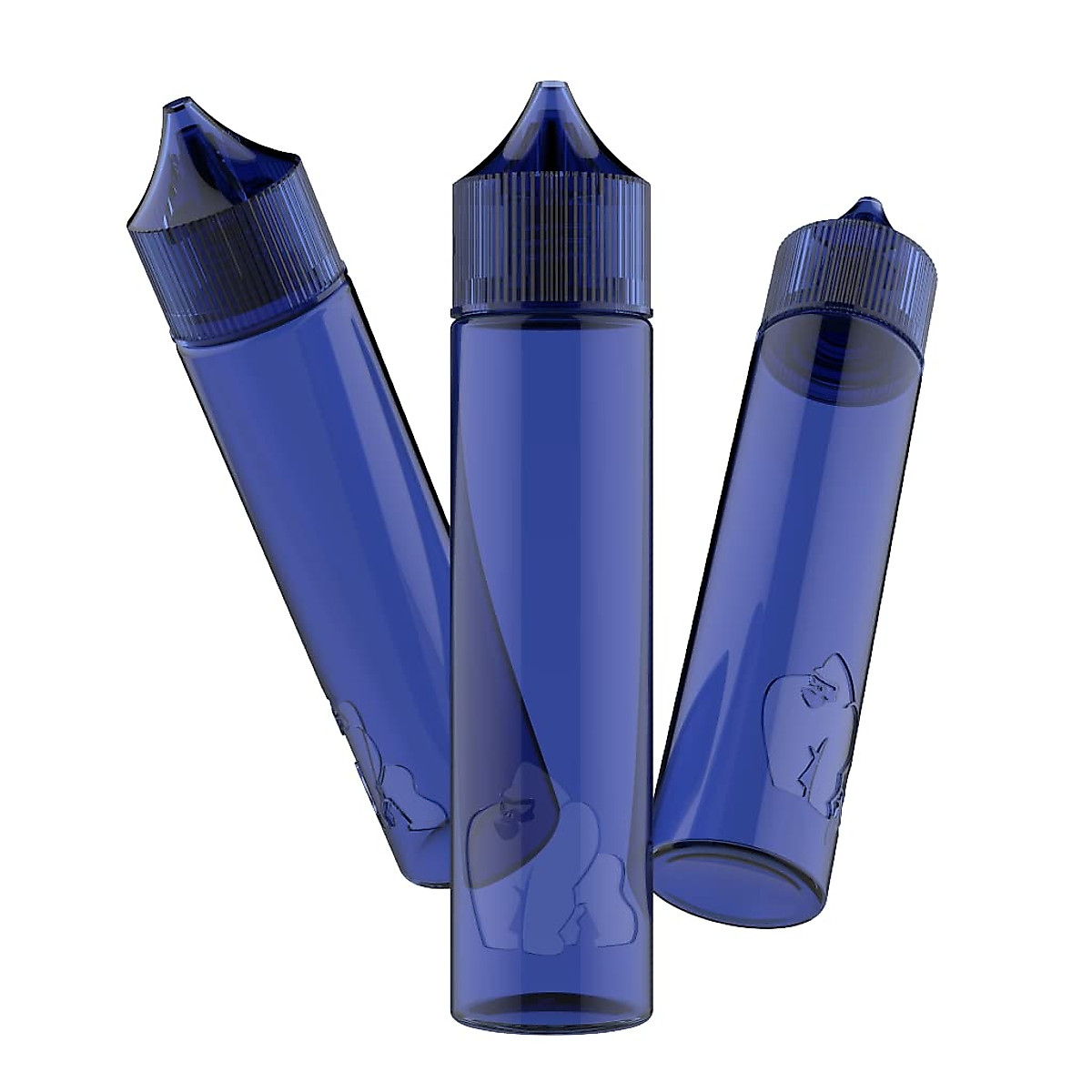 BOTTLES - Chubby Gorilla - 60ML LDPE SOFT Unicorn Bottle - Blue 10 pack