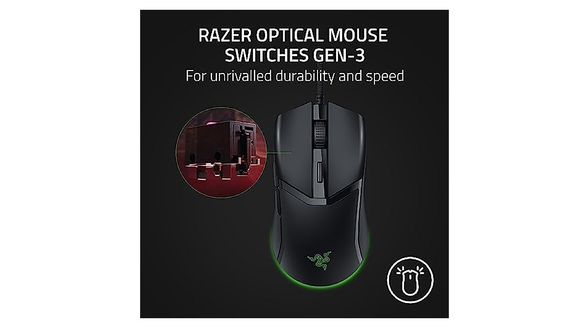 Razer Cobra Wired Gaming Mouse - Lightweight 58g Design