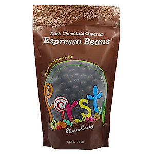 Dark Chocolate Covered Roasted Espresso Coffee Beans 2 Pound
