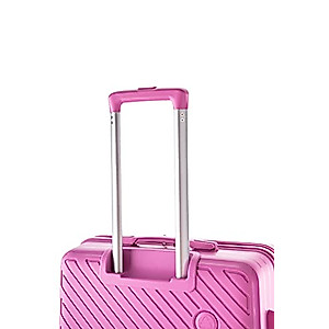 Rockland Prague Hardside Luggage with Spinner Wheels, Pink, 3-Piece Set (20/24/28)