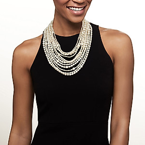 Ross-Simons 4-9mm Cultured Pearl Multi-Strand Necklace With Sterling Silver. 18 inches