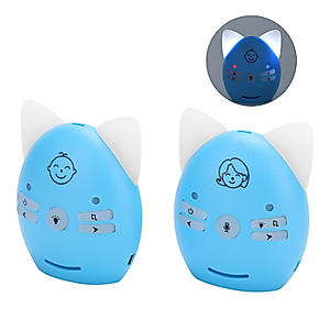 Wene Baby Sound Monitor, Blue Audio Baby Monitor Night Light for Home for Baby Sleeping for Elderly Two Way Talk(American Standard (100-240V))
