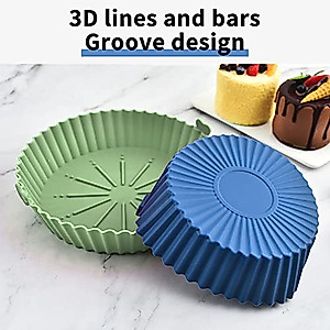 Air Fryer Accessories Silicone Liners:Air Fryer Silicone Liner Air Fryer Accessories Air Fryer Silicone Pot Air Fryer Basket Reusable Air Fryer Liners with Raised Silicone.