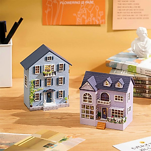 Flever Dollhouse Miniature DIY House Kit Creative Room with Furniture for Romantic Valentine's Gift (Molan House)