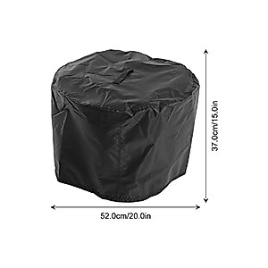 Vakitar Outdoor Garden Grill Cover Rainproof Dustproof UV Protector Barbecue Round Cover 52x37cm Durable Barbecue Cover