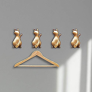 MUMUSO Novelty Self-Adhesive Wall Hanging Hooks for Hat Cloth Keychain Home Decorative Cat-Tails Wall Mounted Hanger Waterproof Hooks for Kitchen Bathroom Bedroom(2pcs)