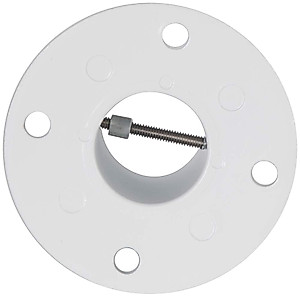 HECASA Deck Anchor Flange Cast Above Ground Pool Ladders Handrails or Slide - 1 7/8” Inch Diameter of 1.9" Aluminum White (1Pc)