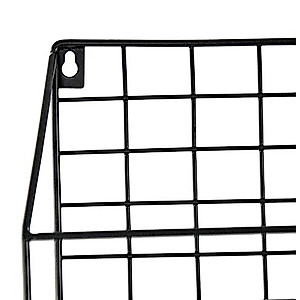 Home-X Rustic Metal Wall Floating Shelf, Small Floating Shelves for Wall, Hanging Shelf for Bedroom, Bathroom, Kitchen-9”Lx4”Wx5.5”H