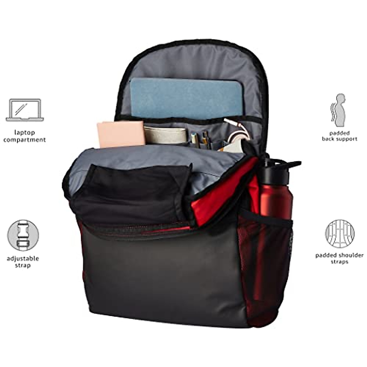 NIKE Brasilia XLarge Backpack 9.0, University Red/Black/White, Misc