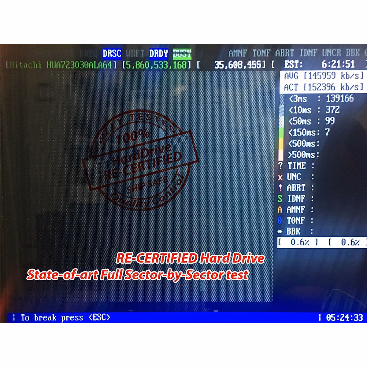 Seagate ST31000524NS 1TB 7200RPM SATA II 3GB/s 64 MB Cache 3.5in Enterprise Hard Drive (PC, RAID, NAS, CCTV DVR) [Renewed] -w/1 Year Warrany