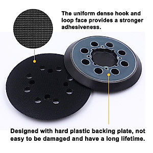 4 Packs 5 inch 8 Hole Hook and Loop Replacement Sanding Pad for DeWalt DWE64233 & N329079 Compatible with DWE6423/6423K, DWE6421/6421K, DWE6421-B2, DWE6421-B3, DWE6421-BR, DCW210B (4 Packs)