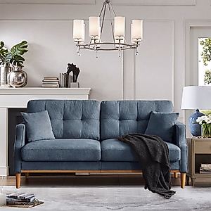 SoarFlash 70” Loveseat Sofa Couch for Living Room, Small Apartment Sofa for Small Spaces, Multifunctional Rechargeable Sofa, Multi-Person Fashion Sofa, Blue