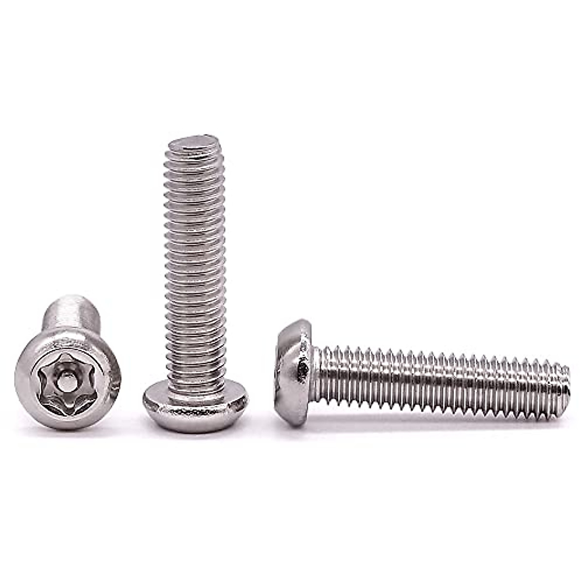 M4-0.7 x 20mm 100 PCS Button Head Torx Security Machine Screws Bolts 304 Stainless Steel 18-8 Tamper Resistant Screws with a Torx Driver Bit, Full Thread, Bright Finish