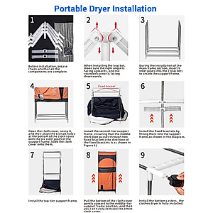 KASYDoFF Clothes Dryer, 35LB Capacity-67Inch Portable Dryer (Anion), 1600W-3 Tier Foldable Clothes Dryer Rack, Energy Saving Portable Dryer for Apartment, Indoor, Travel, RV