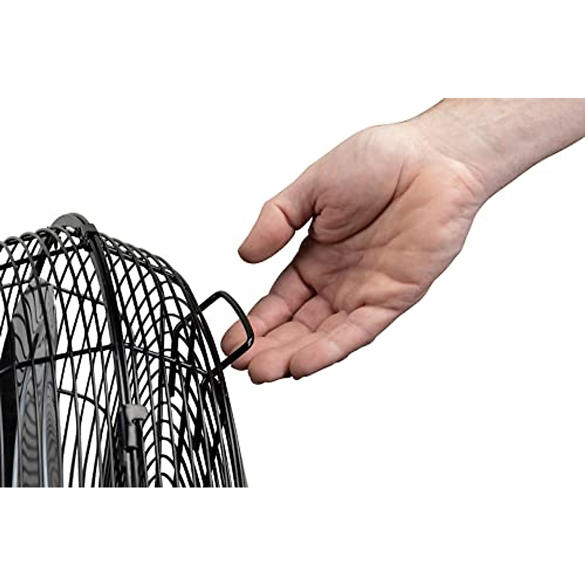 Lasko Metal Commercial Grade Electric Plug-In High Velocity Floor Fan with Wall Mount Option and Remote Control for Indoor Home, Bedroom, Garage, Basement, and Work Shop Use, Black H20660 Large