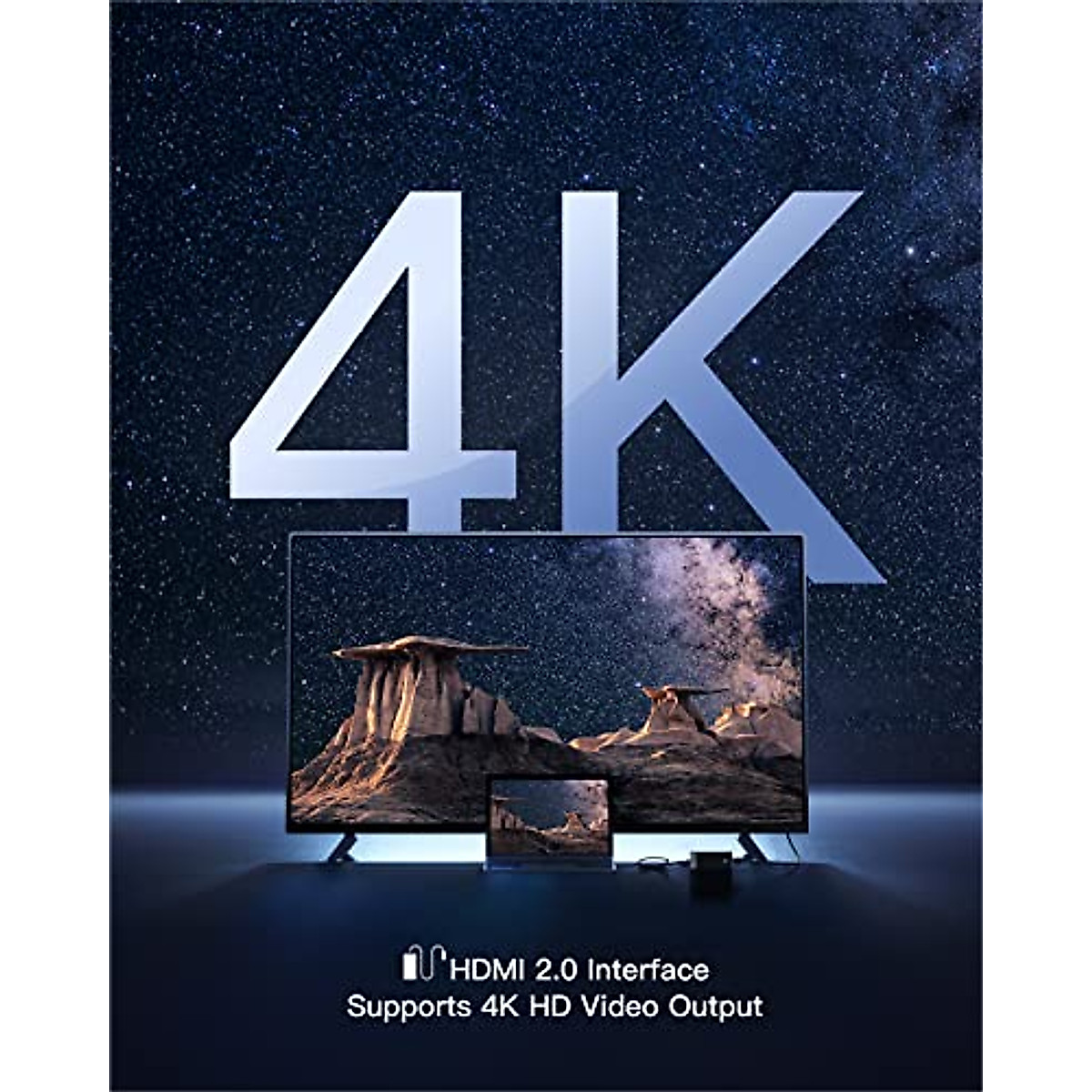 Inateck USB C Hub with 10 Ports, USB 3.2 Gen 2 Speed, 1.6ft Cable, HB2026