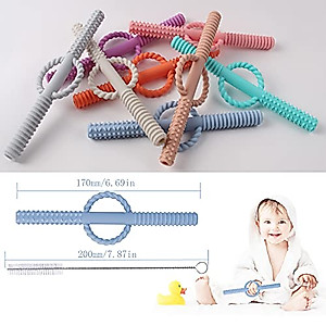 Baby Teether Toys - TV Remote Control Shape Silicone Toddler Teething Toys for Babies 6-12 Months (Black + Dark Purple)