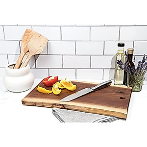 Small Live Edge Black Walnut Cutting Board, American Amish Handmade, Each Cutting Board is Unique, Large Cutting Board 5" x 10"…