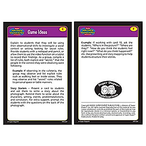Super Duper Publications | Photo Understanding Inferences and More! Super Fun Deck | Critical Thinking Flash Cards | Great for Autistic Children | Ask Literal, Inferential, or Expansion Questions