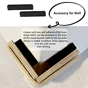 SHENGOCASE 20.5" Tall No Drilling Wall Sofa Couch Corner Cat Sisal Scratcher,Scratching Post,Replaceable Sisal Scratch Pad Mat, Couch Protector