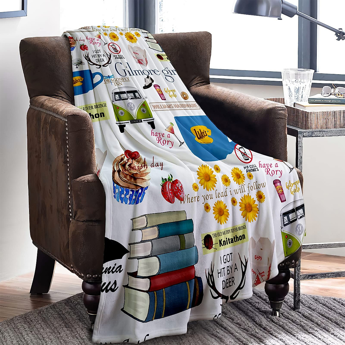 Girls Throw Blanket Ultra-Soft Micro Fleece Throw Blanket Flannel Blankets for Couch Bed Living Room 50x40 Inch