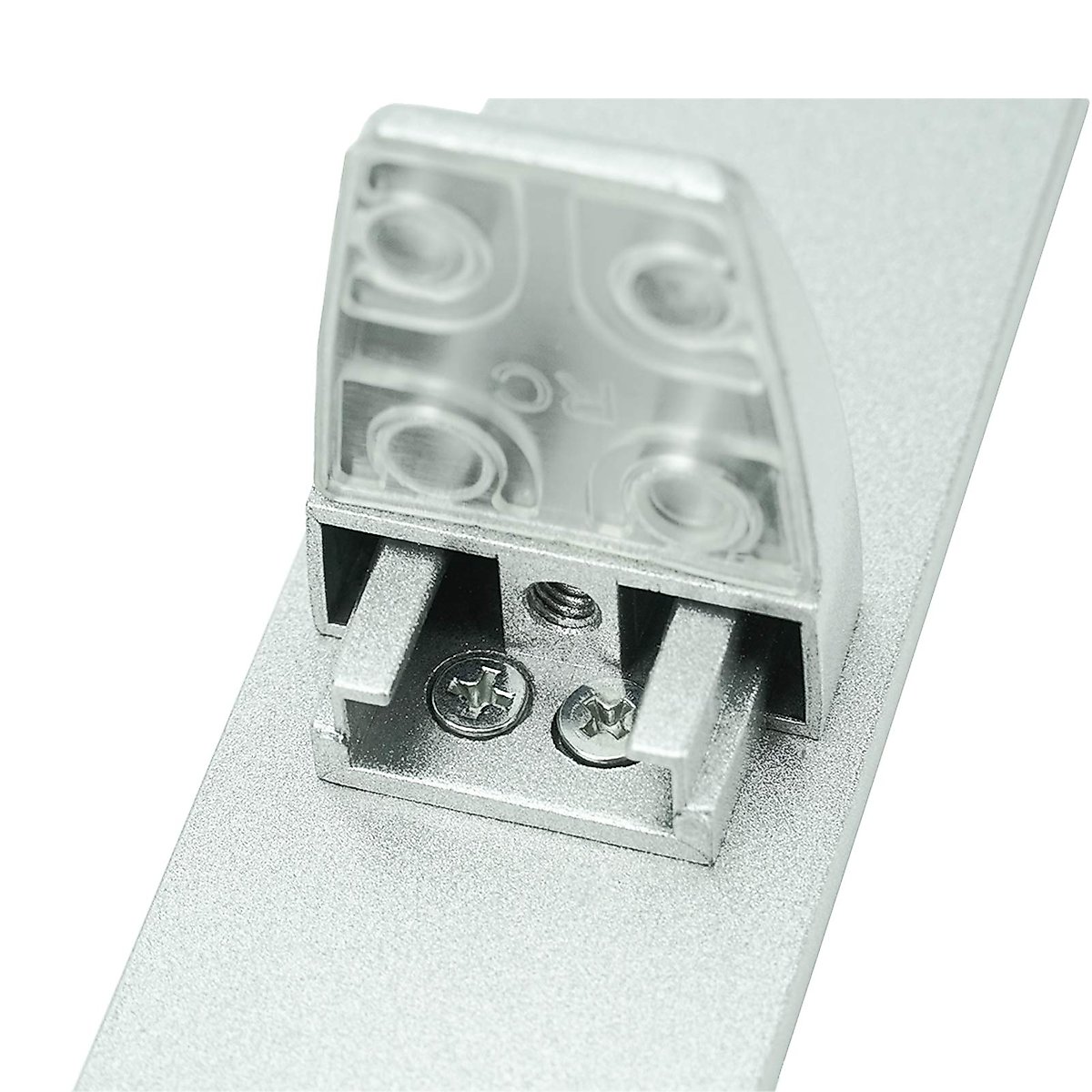 Kongwal Sneeze Guard Clamp Bracket, T-Shaped Desk Partition Clamp with Freestanding Base for Plexiglass or Acrylic Panel - Desktop, Countertop & Reception 1 PC (Assembled)