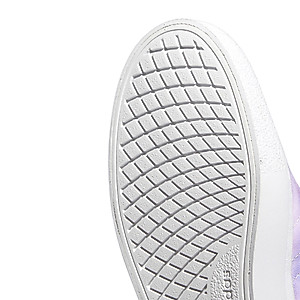 adidas Women's Vulc Raid3r Skateboard Shoes, White/Pink/Silver Metallic US 8