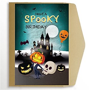 Goroar Spooky Birthday Card, Halloween Birthday Card, October Birthday Card, Have A Spooky Birthday