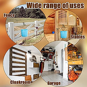 2 Pieces 4 Inch Tack Hook Over Rail Bridle Hooks Heavy Duty Horse Water Bucket Hangers Metal Stall Hooks for Horses Tough Horse Halter Rack for Fishing Saddle Fence Door Holder