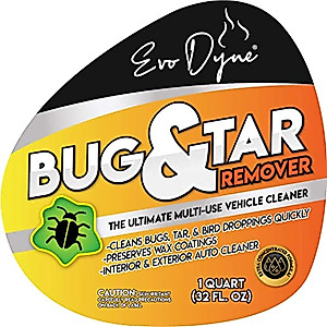 Evo Dyne Bug Remover for Car Detailing (32 fl oz Per Bottle), Made in the USA - Car Interior Cleaner Removes Tar, Droppings, Guts, Dirt, Grease | Ultimate Tree Sap Remover