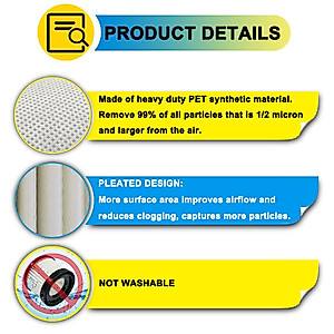 SpaceTent 3 Pack 49-90-1951 Vacuum Filters for Milwaukee M18 Compact Vac 0882-20, part# 49-90-0160.