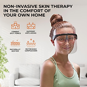 LifePro Red Light Therapy Face Mask - LED Light Therapy Mask with 3 Colors for Face - Portable Skin Care Device for At-Home Facials