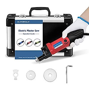 BAOSHISHAN Electric Cast Cutter Plaster Saw Cast Saw for Plaster Bandage with 3 Saw Blades 110V (Red)