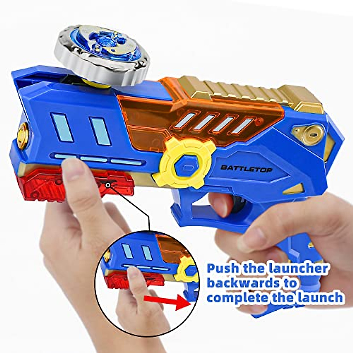 Bey Battling Top Burst Gyro Toy Set with 4 Spinning Top Burst Gyros 1 Toy Launchers Combat Battling Game Gifts for Boys Children Kids Ages 6+…