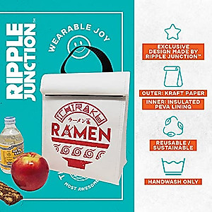 Ripple Junction Naruto Shippuden Ichiraku Ramen Bowl White Roll-Top Reusable Anime Lunch Bag